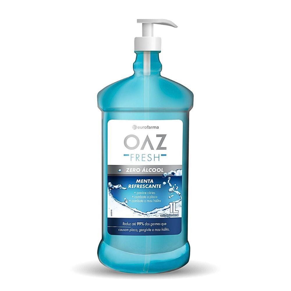 ENXAGUANTE BUCAL OAZ MENTA REFRESCANTE COM 1L | Shopee Brasil