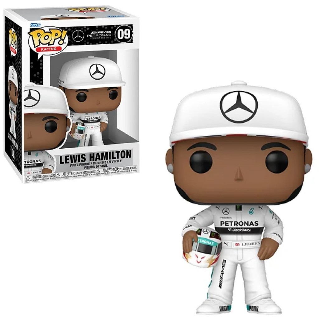 Funko Pop Lewis Hamilton #09 Pop! Racing F1 Mercedes AMG | Shopee Brasil