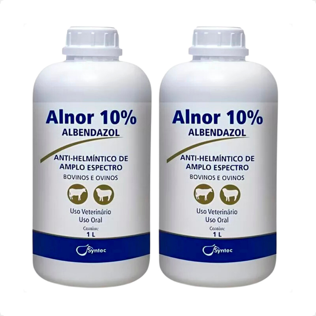 kit 2 Alnor 10% Syntec Vermífugo Bovinos e Ovinos - 1 Litro | Shopee Brasil