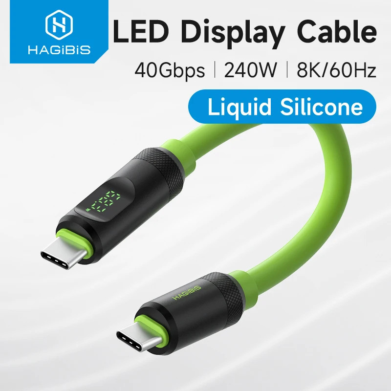 Cabo USB C para USB C Curto Hagibis PD 240W 40Gbps Carregamento Rápido ...