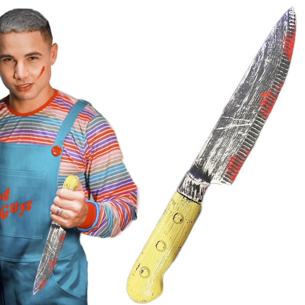 Faca Sangrenta Plástico Brinquedo Festa Halloween Cosplay Jason Chuck ...