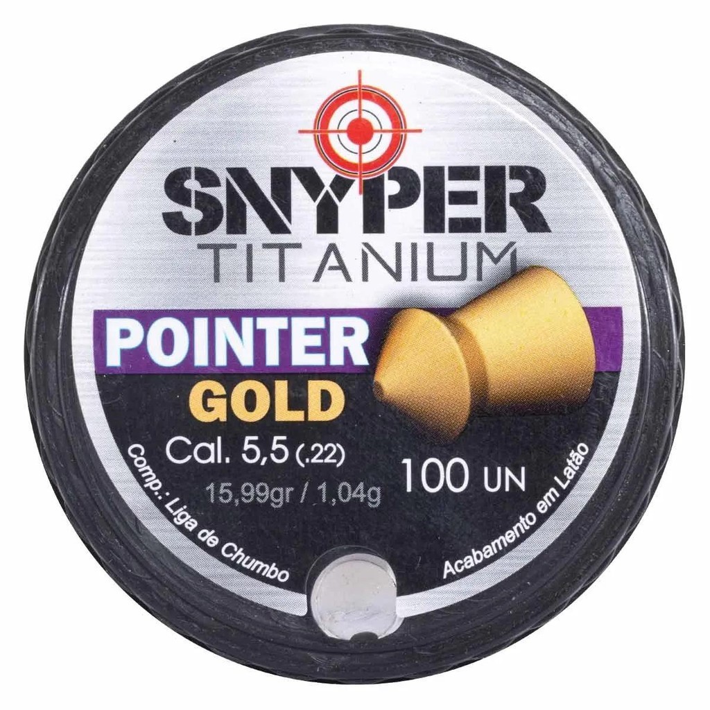 Chumbinho Pointer Gold 5.5mm 100 Unidades - Snyper | Shopee Brasil