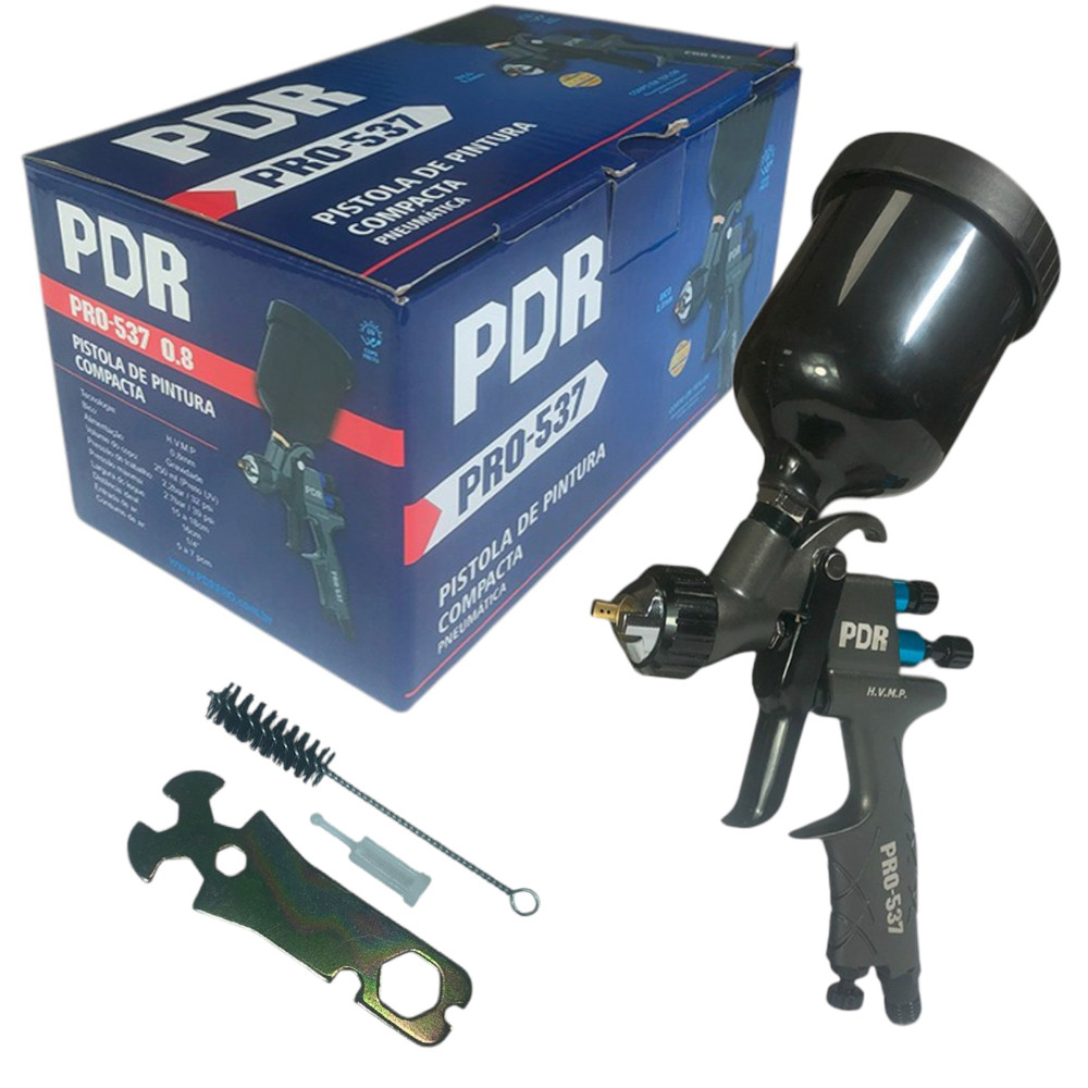 Pistola de Pintura Profissional Compacta com Sistema HVMP 39psi PDR ...