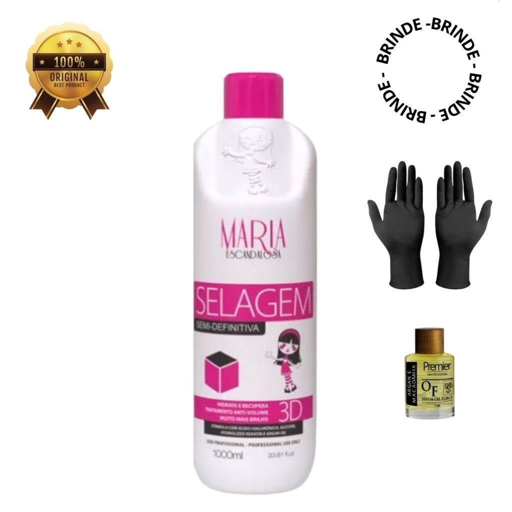 Maria Escandalosa Selagem Semi Definitiva 3d 1000ml | Shopee Brasil