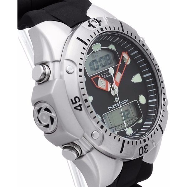 Relógio Citizen Masculino Aqualand Jp1060-01e Tz10020j Cor da correia Preto Cor do bisel Prata ...