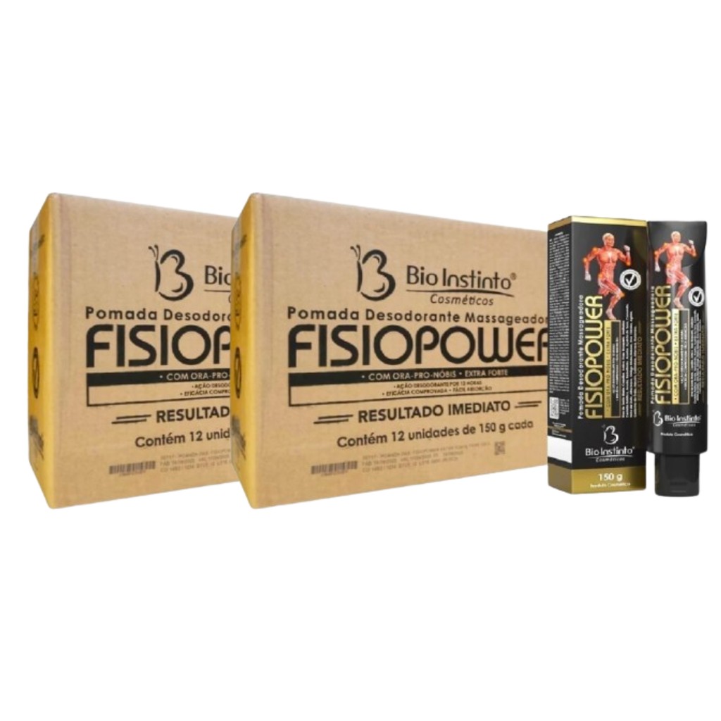 Kit 24 Pomada FisioPower Extra Forte 150G - Bio Instinto | Shopee Brasil
