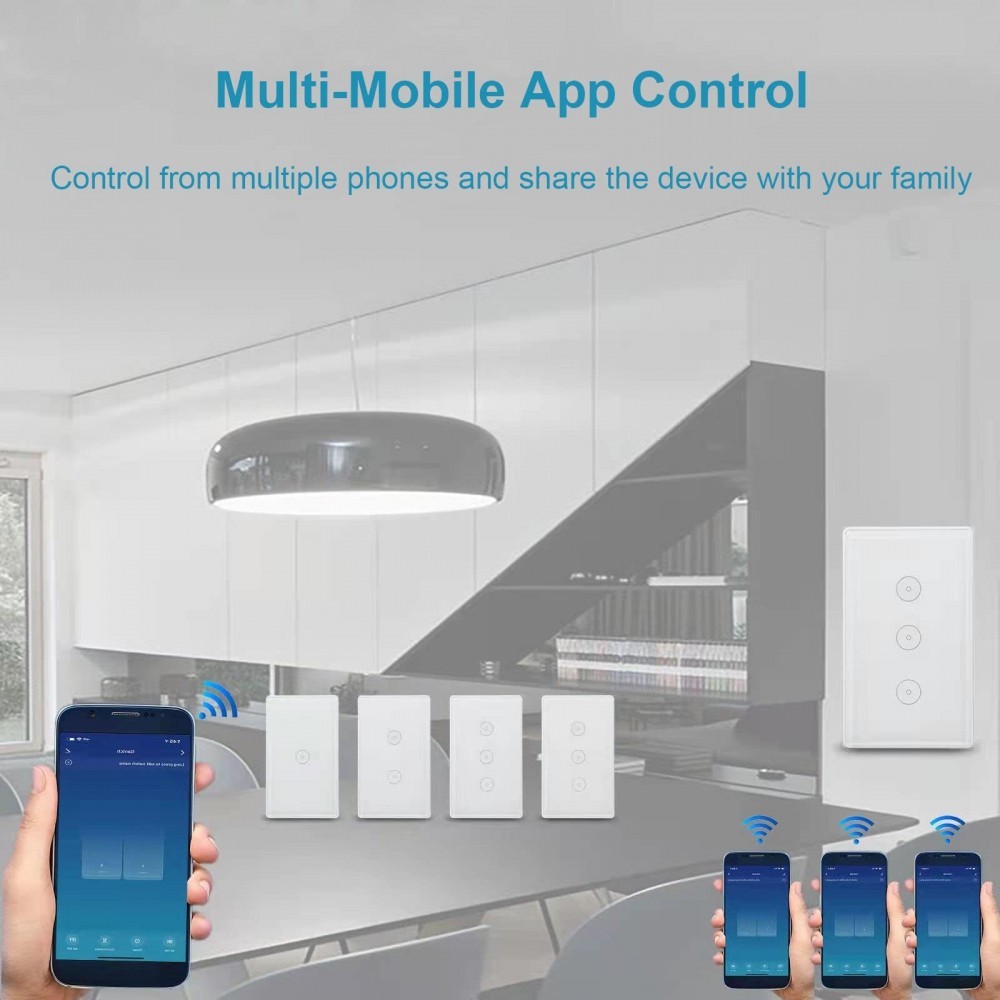Interruptor Inteligente 1234 Botão Wifi Com Controle De Toque " Smart ...