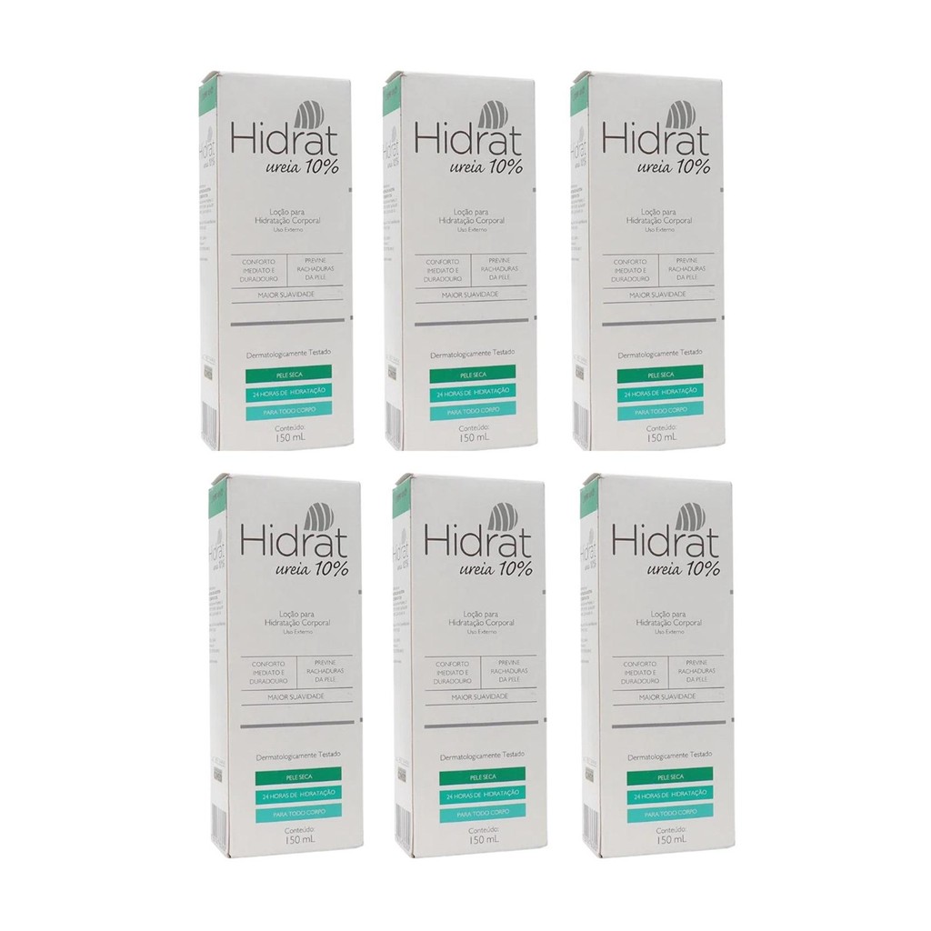 Kit Loção Corporal Hidrat Ureia 10% Com 6Un De 150ml Cada | Shopee Brasil
