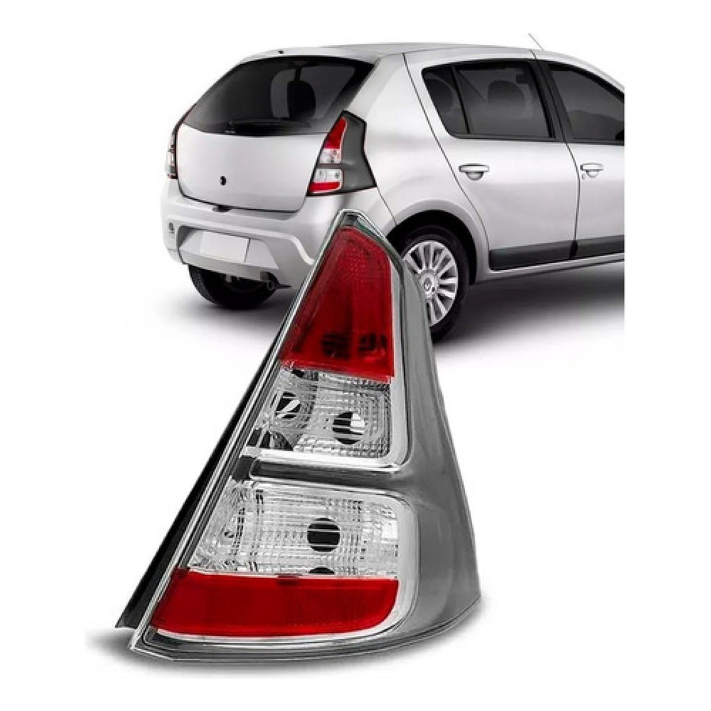 Lanterna Traseira Renault Sandero 2012 2013 2014 Borda Cinza | Shopee ...