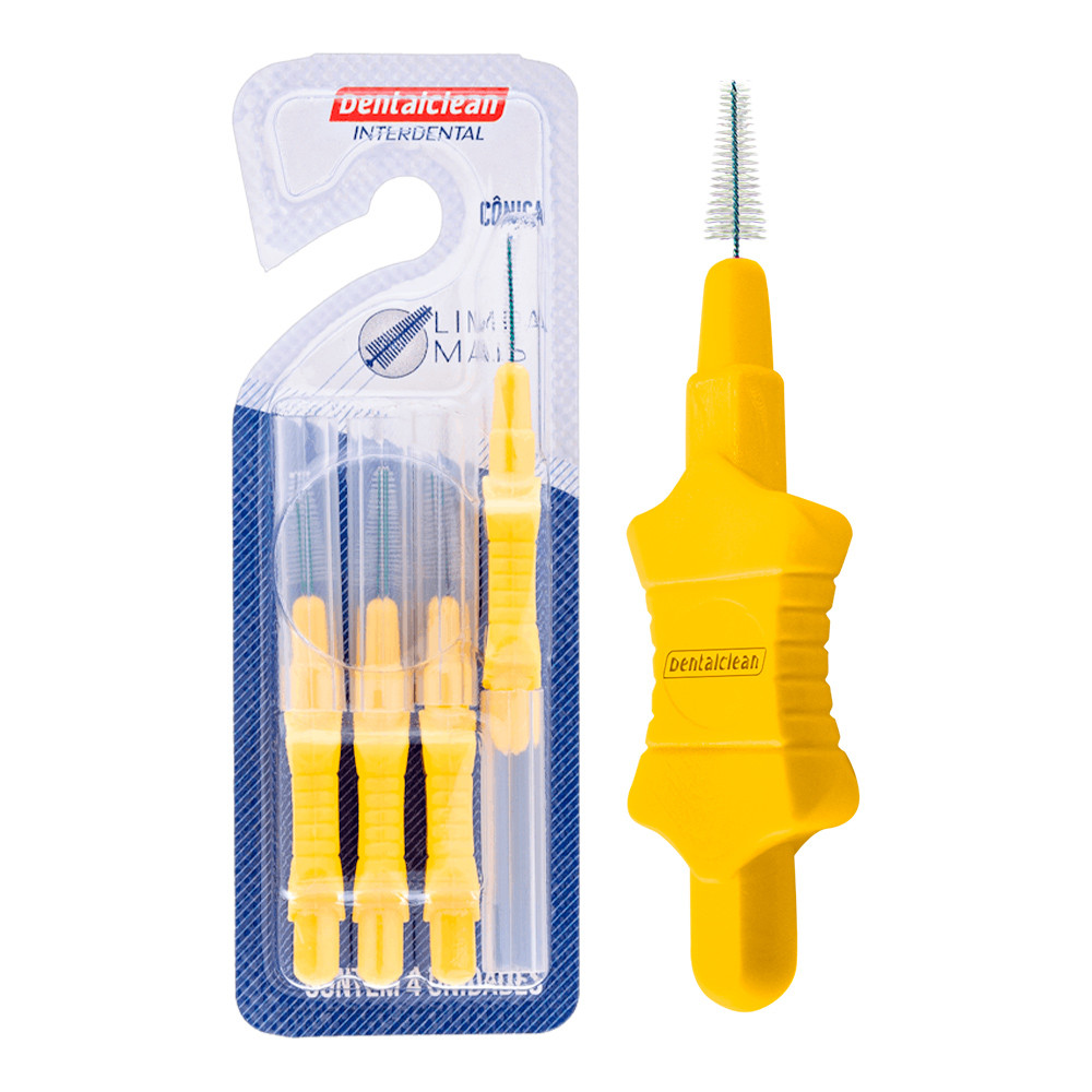 Kit Anual 4 Escovas Interdental para Aparelho Cônica Próteses Implantes ...