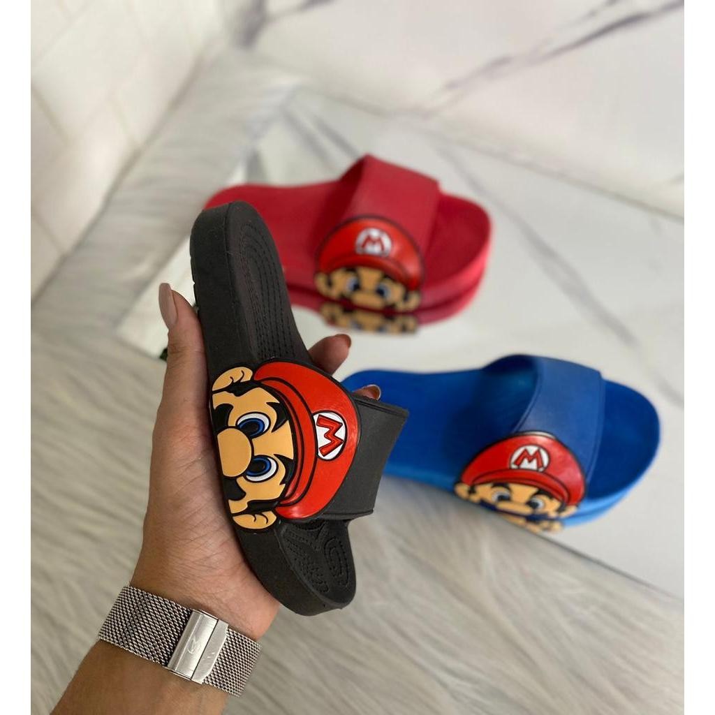 Chinelo Slide Super Mario Bros Papete Infantil Qualidade boa - | Shopee ...