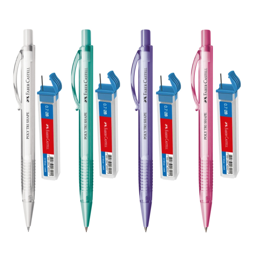 Kit Lapiseira Poly Tri Shape + Grafite FABER CASTELL - 0.7mm | Shopee ...