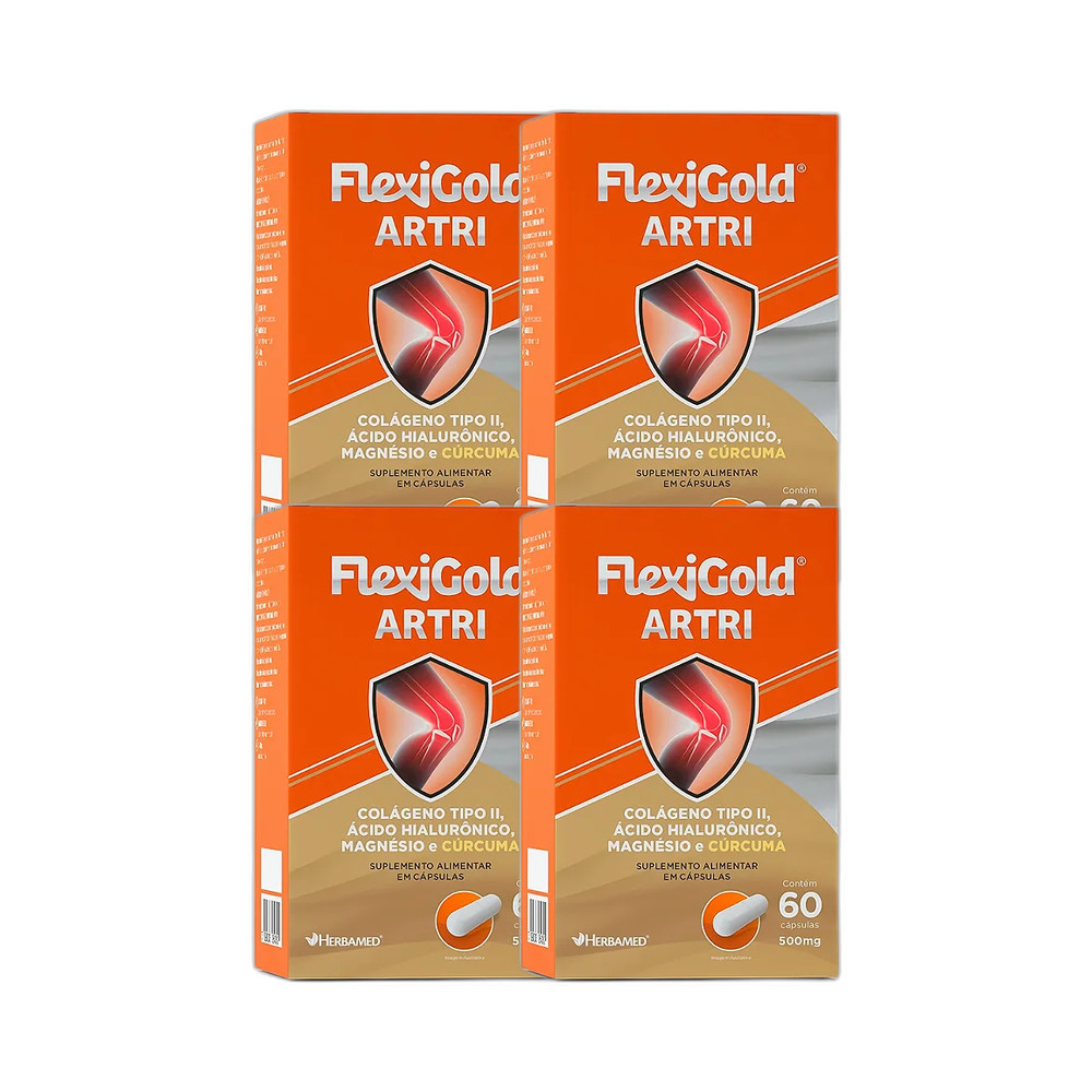 Kit 4x Vitamina Flexigold Artri 60 cps - HERBAMED | Shopee Brasil