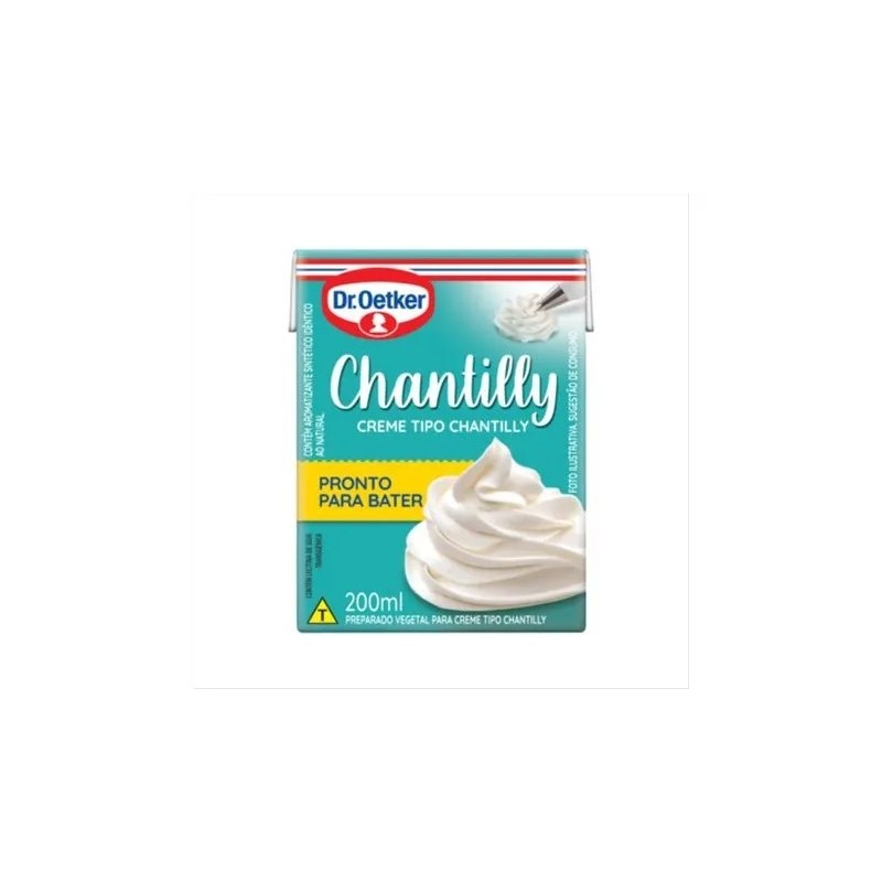 Creme Tipo Chantilly Pronto para Bater 200ml Dr. Oetker | Shopee Brasil