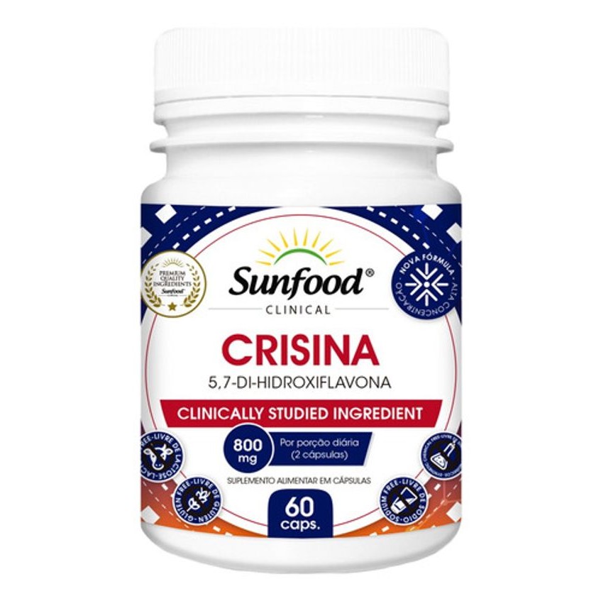Crisina 800mg Chrysin 60caps Sunfood Clinical | Shopee Brasil