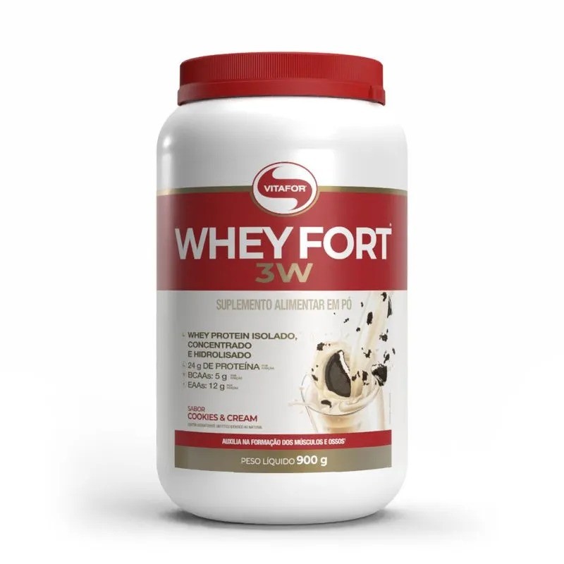 WHEY FORT® 3W: Whey Protein Isolado, Concentrado e Hidrolisado sabor ...