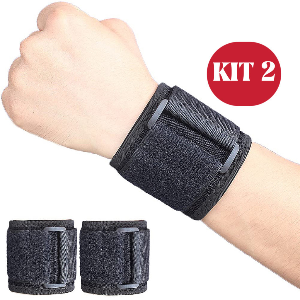 KIT Munhequeira Protetora Anatômica Tensor De Pulso Neoprene Ajustável ...
