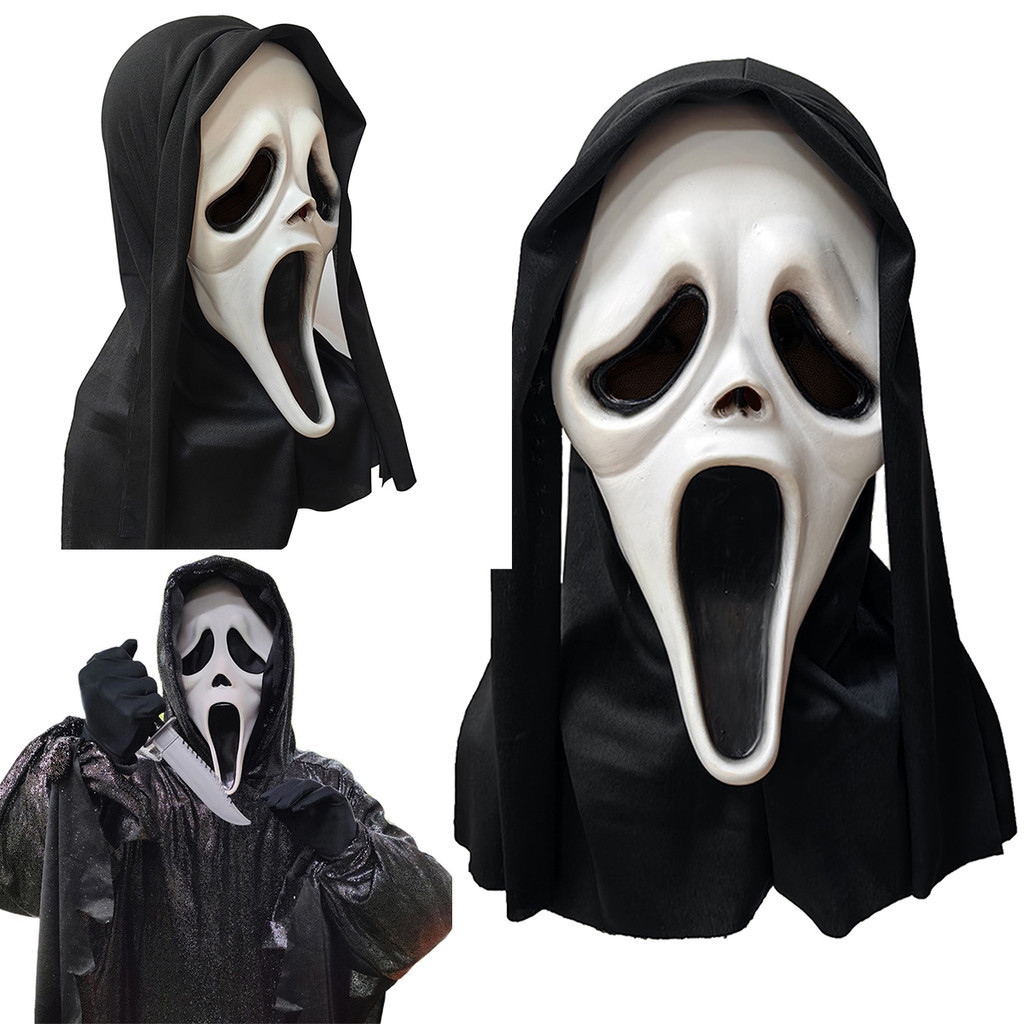 Máscara Fantasma Adulto Cosplay Halloween Cos Horror Monster Screaming ...