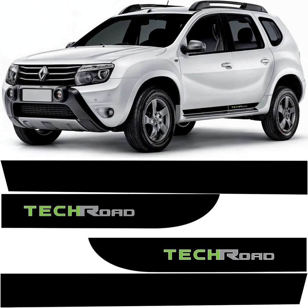 Kit Par Adesivos Faixa Lateral Renault Duster Tech Road 2012 2013 2014 2015 2016 | Shopee Brasil