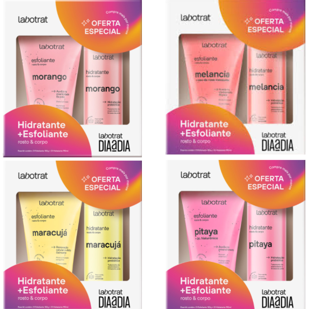 Kit Esfoliante 150g + Hidratante 190g Labotrat | Shopee Brasil