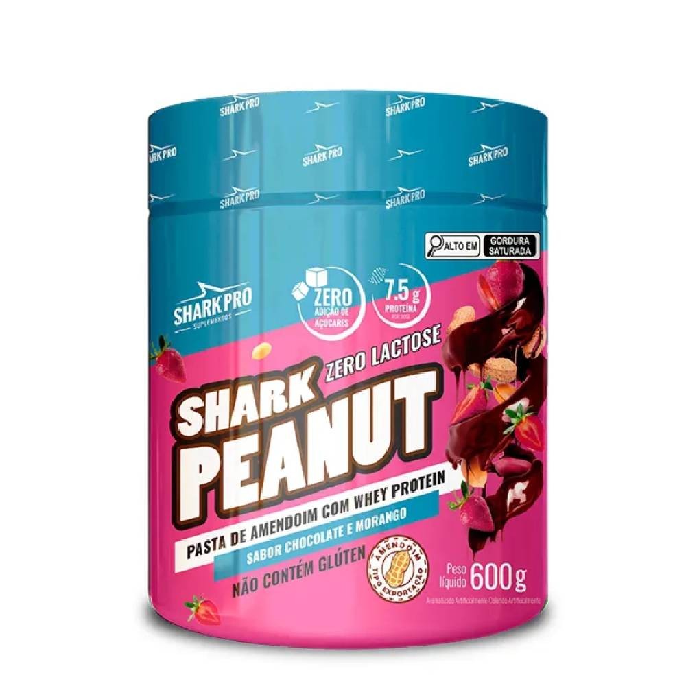 SHARK PEANUT ZERO LACTOSE 600G - SHARK PRO | Shopee Brasil