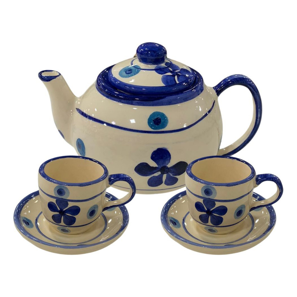 Lindo kit Bule e Xicaras Caneca Xícara Pires Café Chaleira Chá Decorado ...