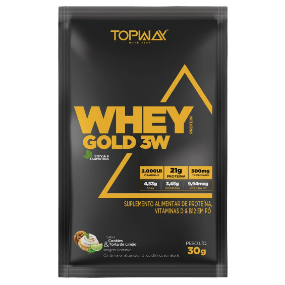 DOSE WHEY GOLD 3W TOPWAY 30G SABOR TORTA DE LIMAO | Shopee Brasil