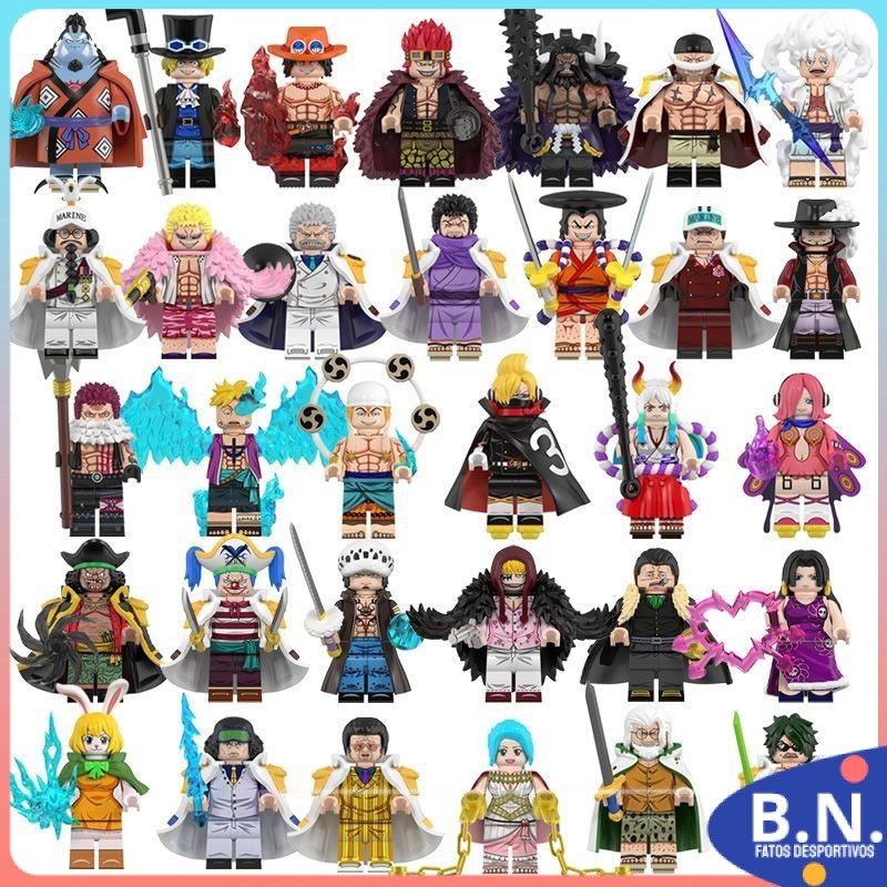 Compatível com Lego One Piece Blocos Navigation King Luffy Solon ...
