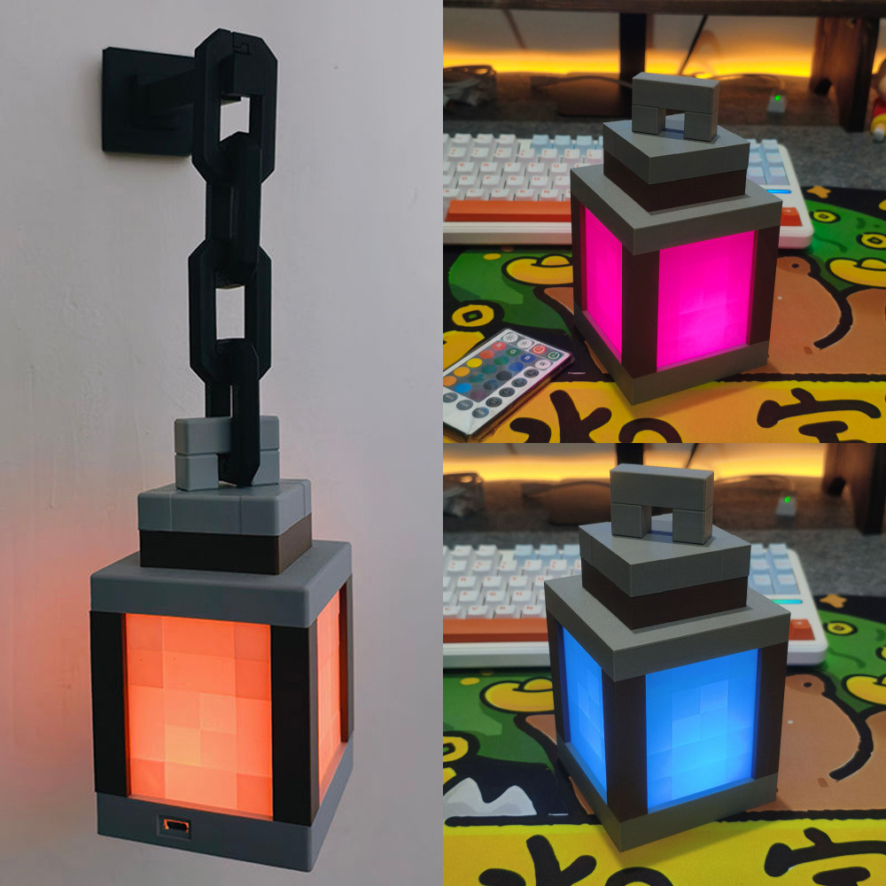 Lanterna Brilhante Minecraft Luz Noturna Carregamento USB Quarto Infantil Lâmpada De Cabeceira ...