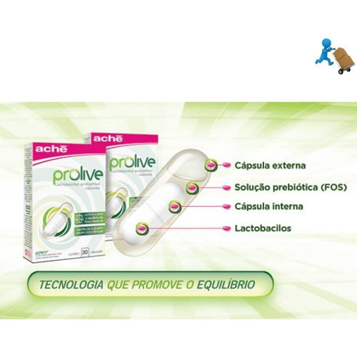 Prolive C/30 Cápsulas- Alimento Probiótico - Lactobacillus | Shopee Brasil