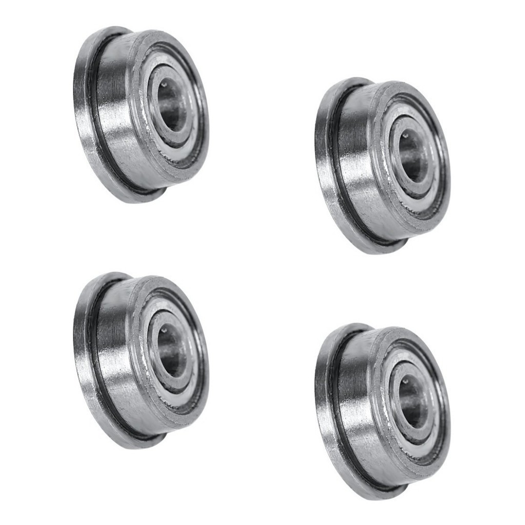 KIT Com 4 Rolamentos F604zz Com Flange 4x12(14)x4mm Micro F604 Mini 604 ...