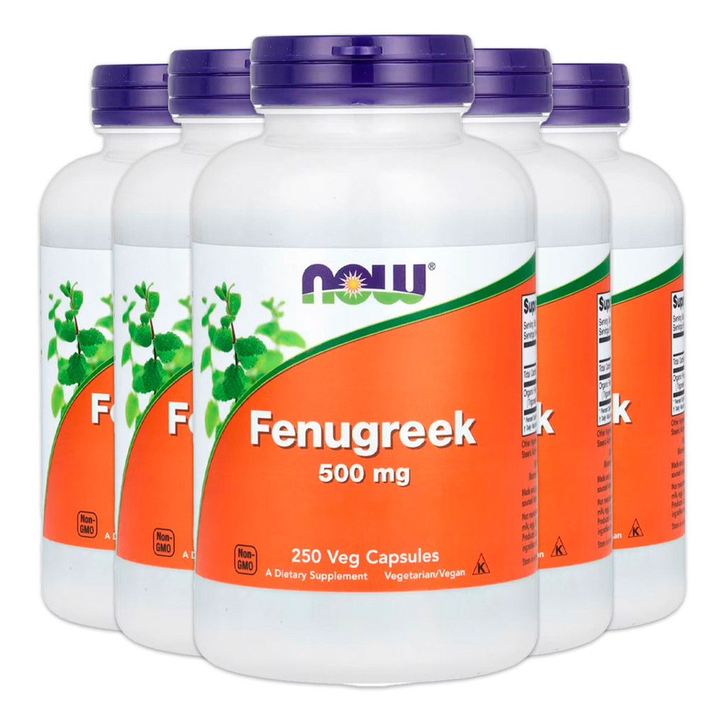 Kit 5x Feno-grego 500mg Now Foods 250 Cáps Importado/Made in Usa ...