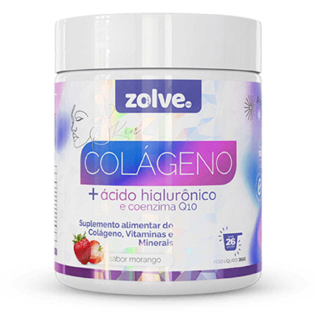 Zolve Skin Colágeno Tipo I - 1 POTE SABOR MORANGO - Suplemento | Shopee ...