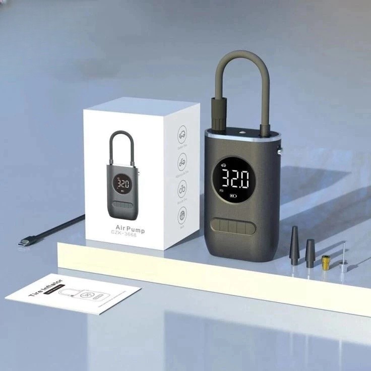 Mini Compressor de Ar Portatil Recarregavél Digital USB Calibrador Pneu Envio Imediato | Shopee ...