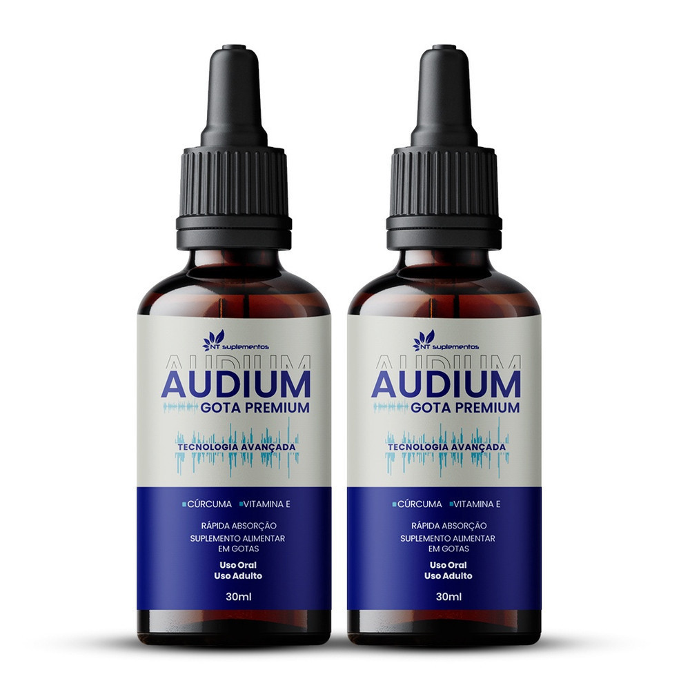 Audium gotas Premium 30ml 2 frascos | Shopee Brasil
