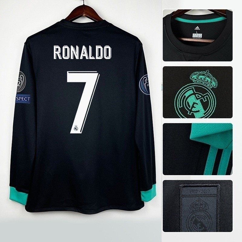Camiseta Manga Longa Real Madrid Ronaldo Retro Campeonato Europeu ...