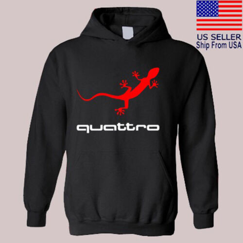 Audi Lizard Quattro Racing Logo Masculino Moletom Com Capuz Preto ...