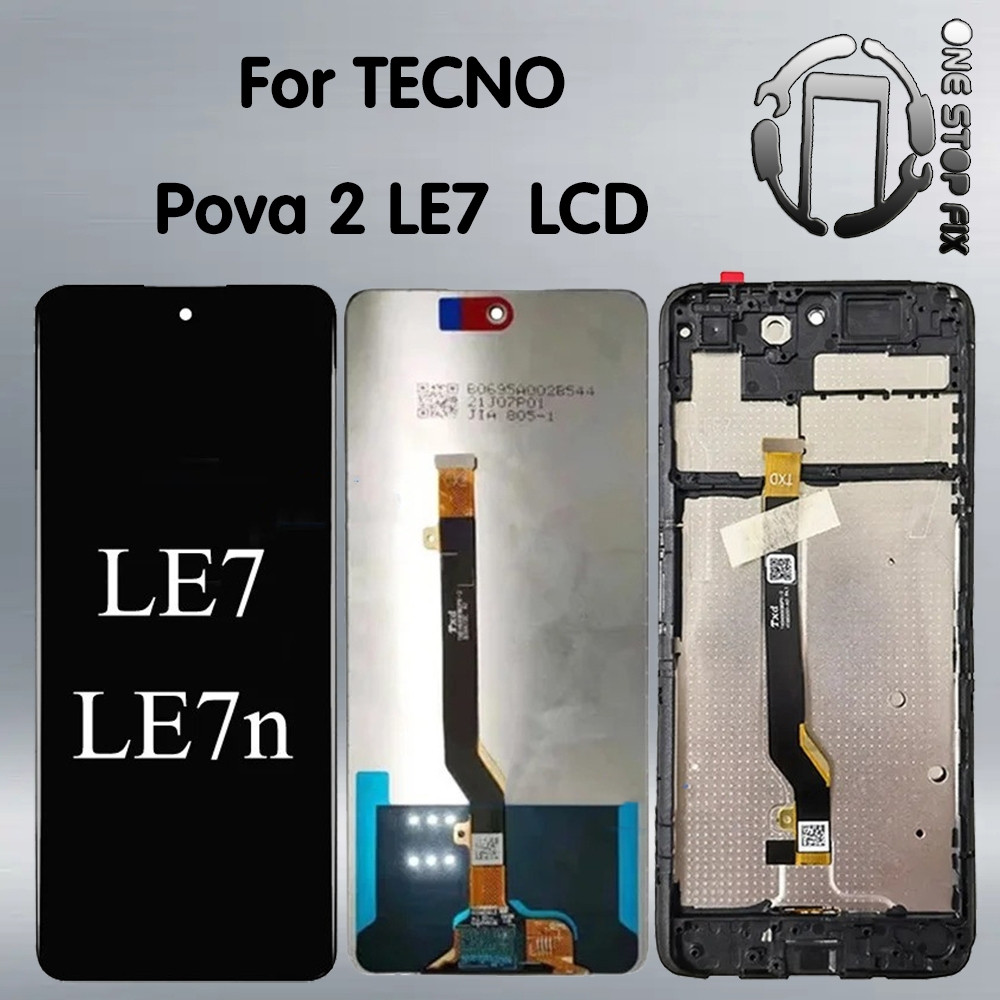 Para Infinix Tecno Pova 2 LE7 Display LCD Tela De Toque Digitador Do ...