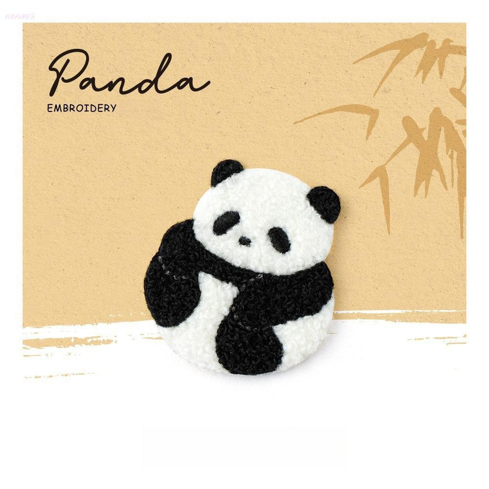 Alfinete De Panda Bordado ADAMES , Broche Fofo Requintado , Distintivo ...