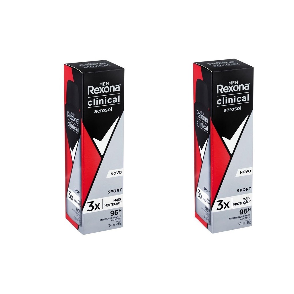 Kit 2 Desodorantes Rexona Clinical Sport 150ml – Unilever | Shopee Brasil