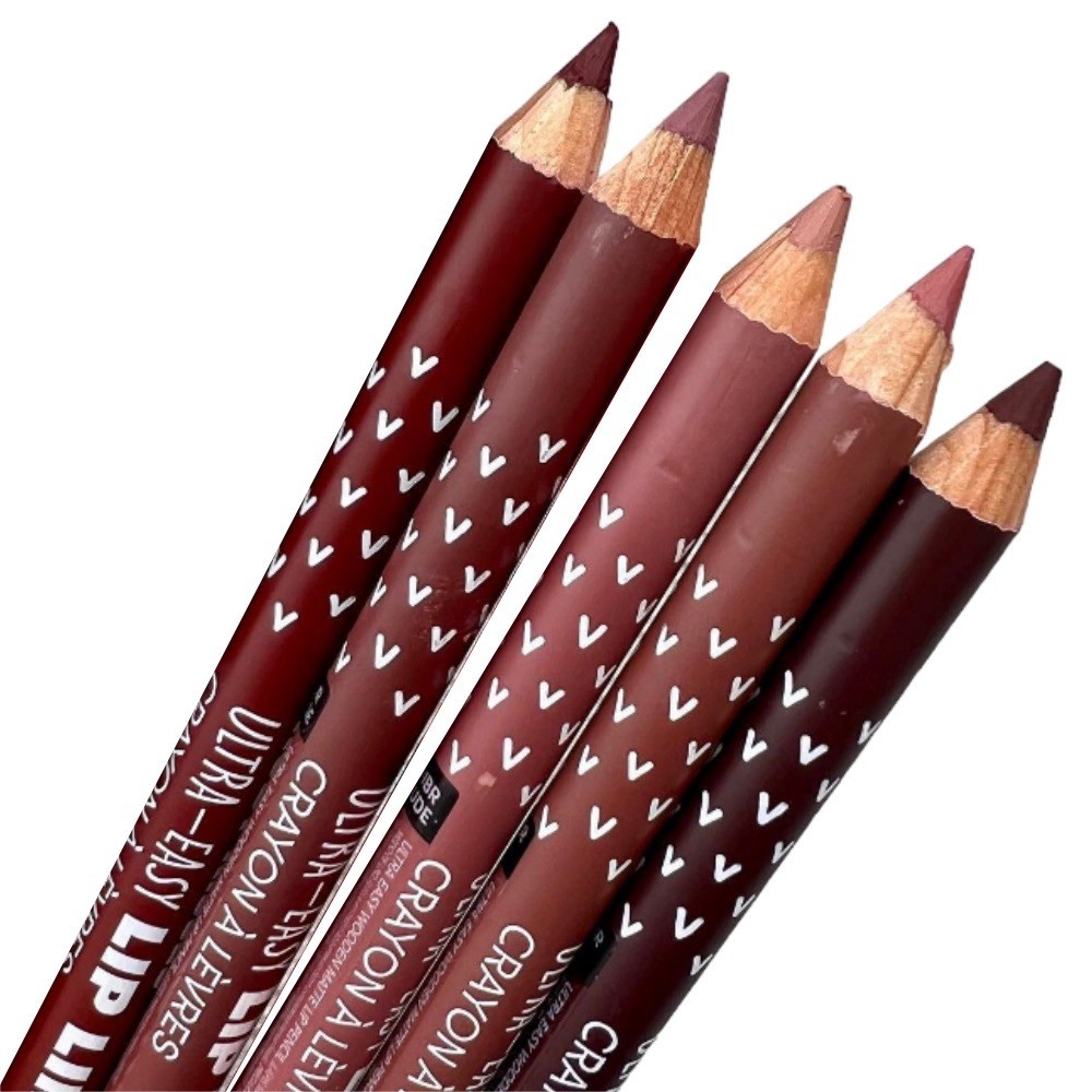 5 Lapis Contorno Labial Matte de Madeira Easy Ruby Kisses | Shopee Brasil