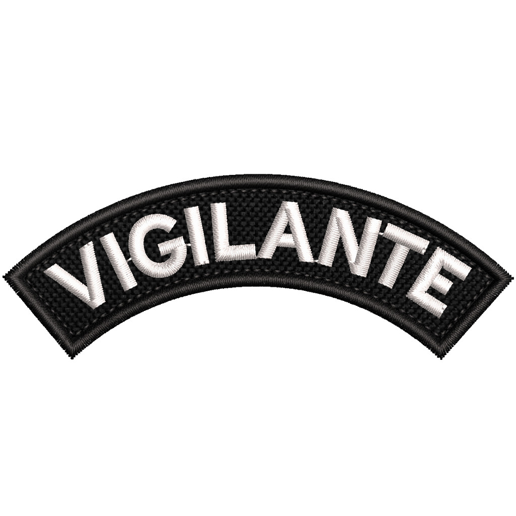 Patch Bordado Vigilante Tarjeta tag Ombro Meia Lua 10x3,5cm | Shopee Brasil