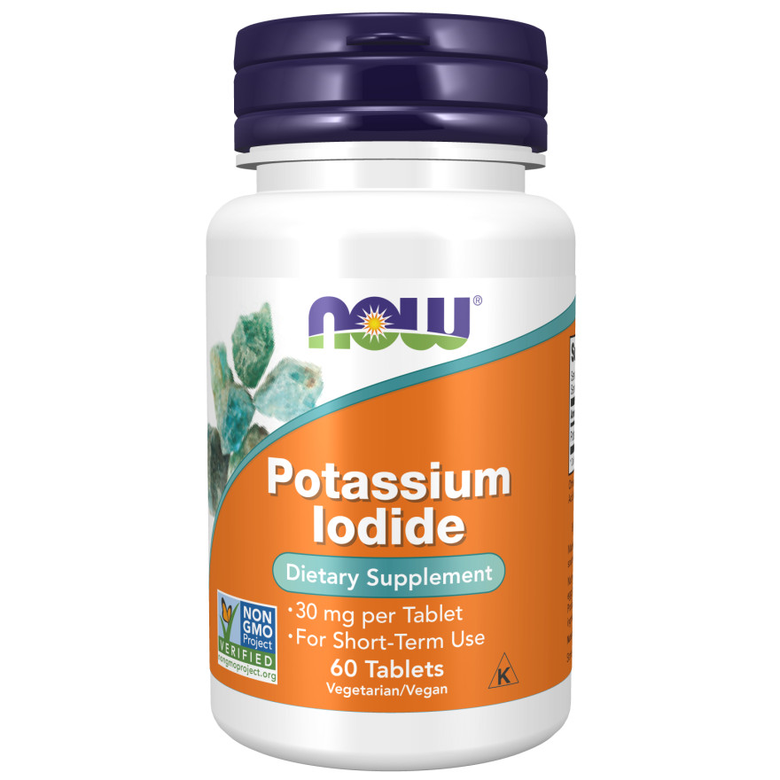 Iodeto de Potássio 30mg Now Foods 60 Comprimidos – Suplemento de Iodo ...