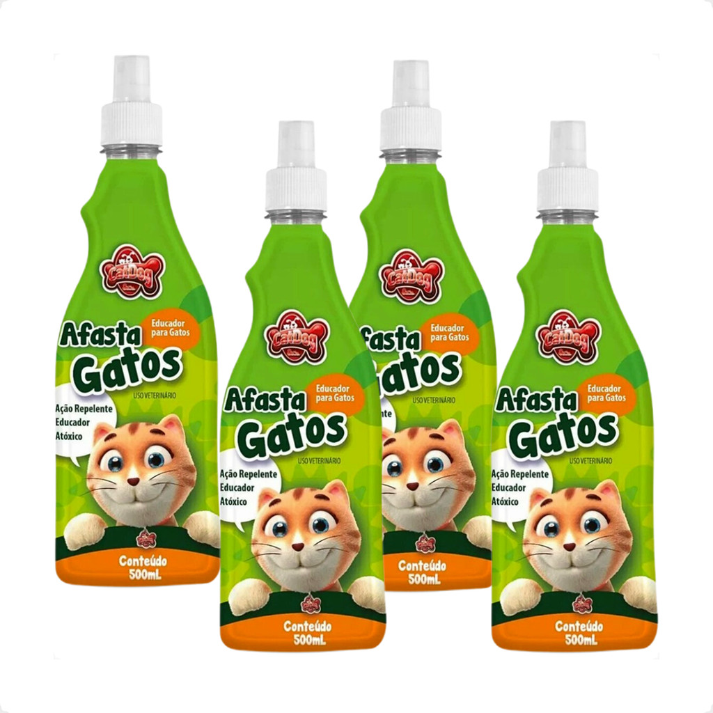 Kit 4 Afasta Gatos Spray CatDog & Cia - 500ml | Shopee Brasil