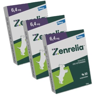 Kit 3 Zenrelia 15mg Dermatológico Elanco para Cães - 30 Comprimidos ...