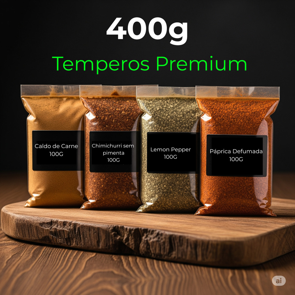 Kit 4 Temperos Premium Naturais 400G DE TEMPERO Alta Qualidade + Preço ...