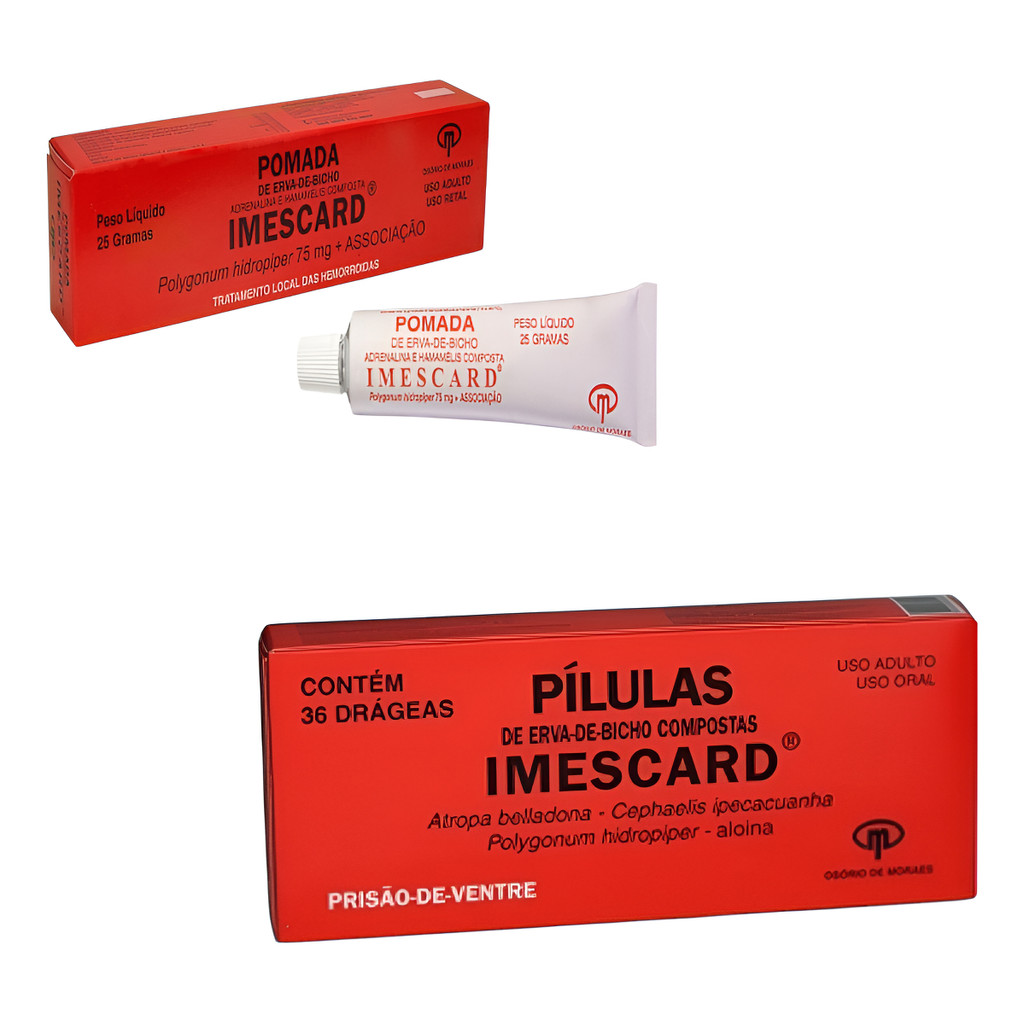 Kit Pílulas E Pomada Imescard 25g Erva De Bicho Sabor Neutro | Shopee ...