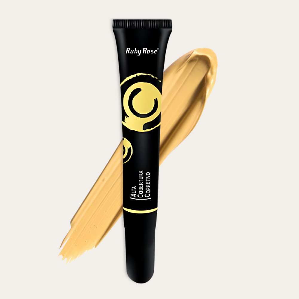 Corretivo Líquido Alta Cobertura Colorido Ruby Rose Com Aplicador ...