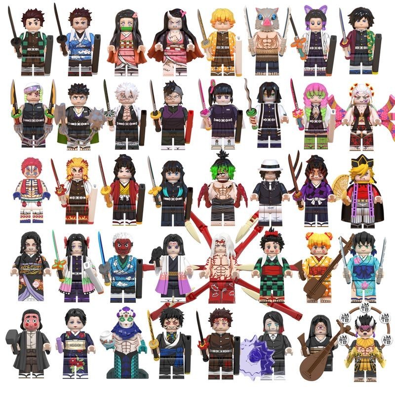 2024 Novo Estilo Minifigure Demon Slayer Minifigure Terceira Festa Doll ...