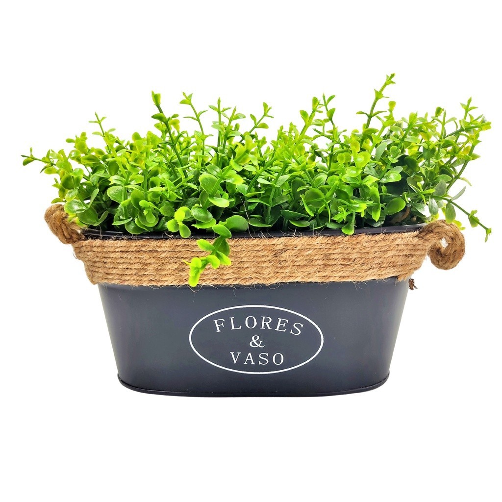 Cachepô Arranjo Flores & Vaso Floreira + Planta Artificial | Shopee Brasil